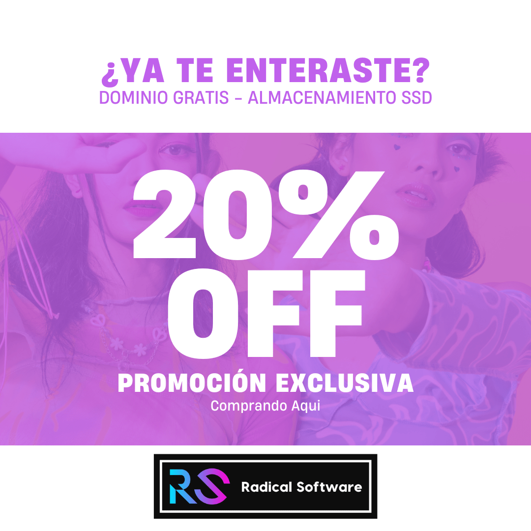 Hosting Empresarial - 12 Plan mensual - Radical Software